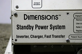 RV Components USED WIN-12X20B3RT DIMENSIONS UNLIMITED INC STANDBY POWER ...