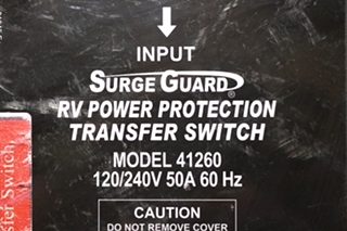 RV Components USED RV 41260 SURGE GUARD RV POWER PROTECTION TRANSFER ...
